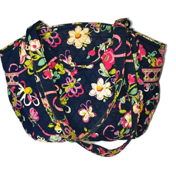 Vera Bradley | Bags | Vera Bradley Glenna Handbag Ribbons Pattern ...